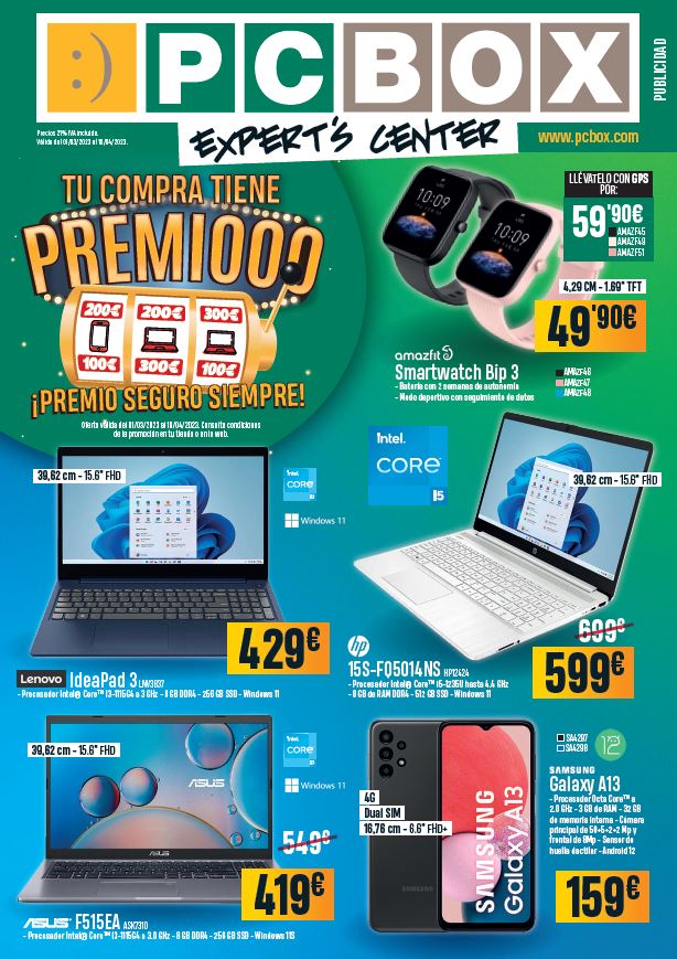 Premio seguro en PCBox con los productos de la palanca